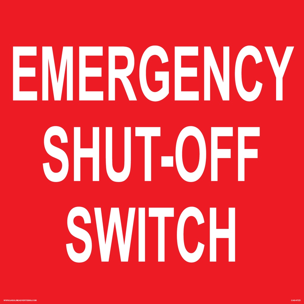 CAS-HTZ3R - 6" x 6" Metal - Emergency Shut-Off Switch - R/W | Gasoline ...